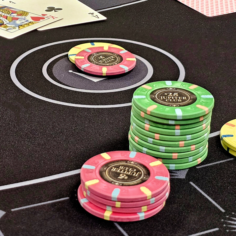 Jupiter Club 43mm Oversized 11-gram Poker Chips (25-pack) – Gaming ...