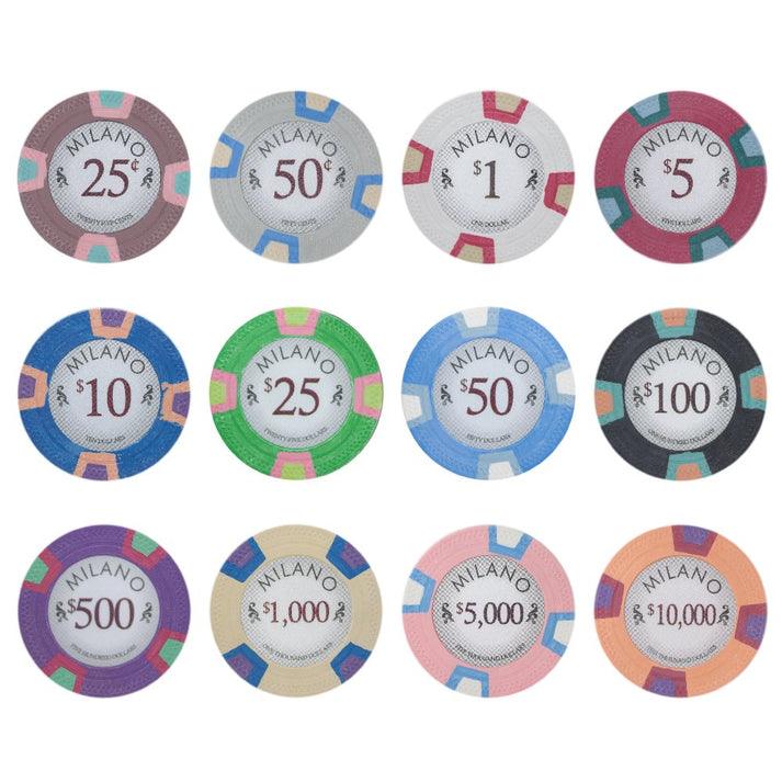 Milano 10-gram Real Clay Poker Chips (25-pack) – Gaming Distribution